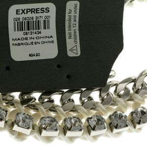 Express | Jewelry | Express Collarnecklace Whitesilver Nwt | Poshmark